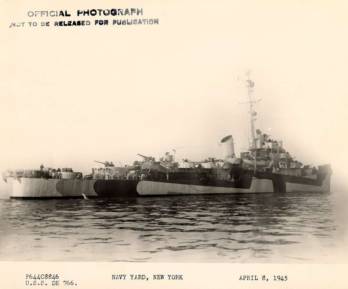 Destroyer escort weighs anchor for Albany return