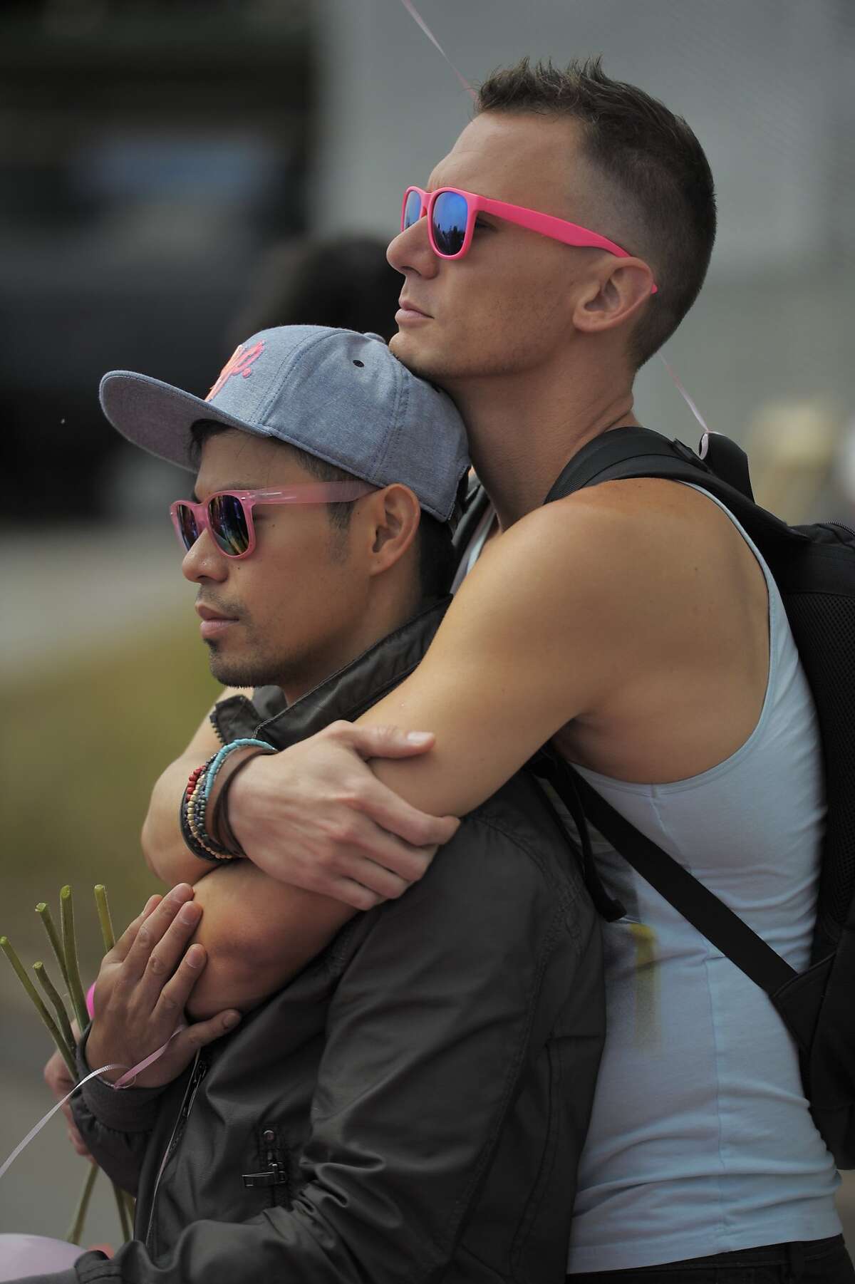 Pink Triangle installed on Twin Peaks for S.F. Pride 2014
