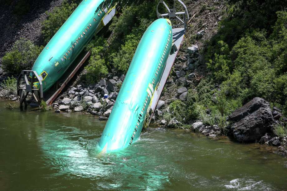 Boeing 737 fuselages removed from Montana river after train derails ...