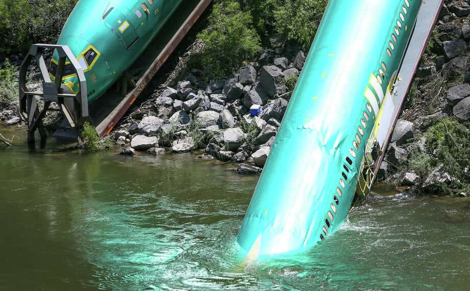 Boeing 737 fuselages removed from Montana river after train derails ...