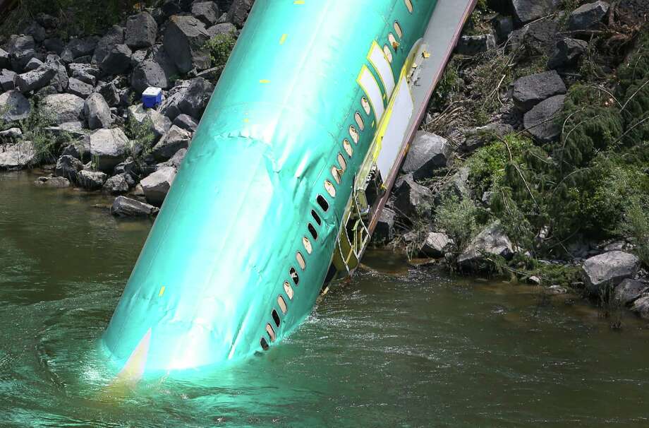 Boeing 737 fuselages removed from Montana river after train derails ...
