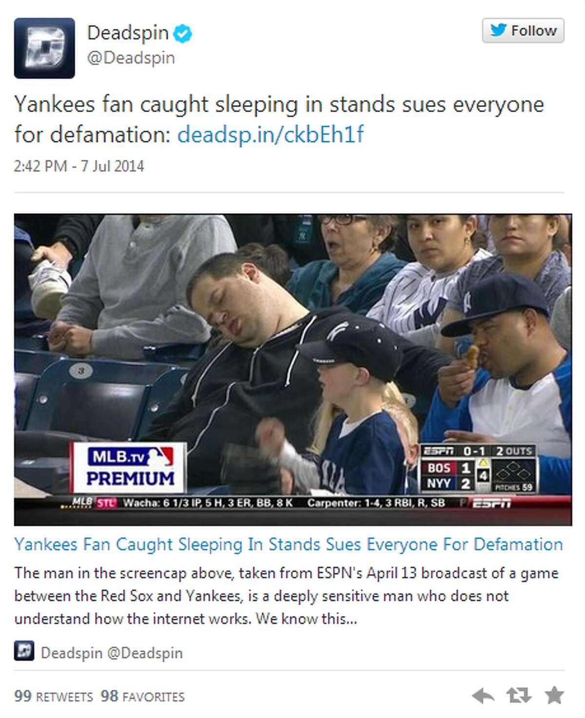 What not to do at a baseball game