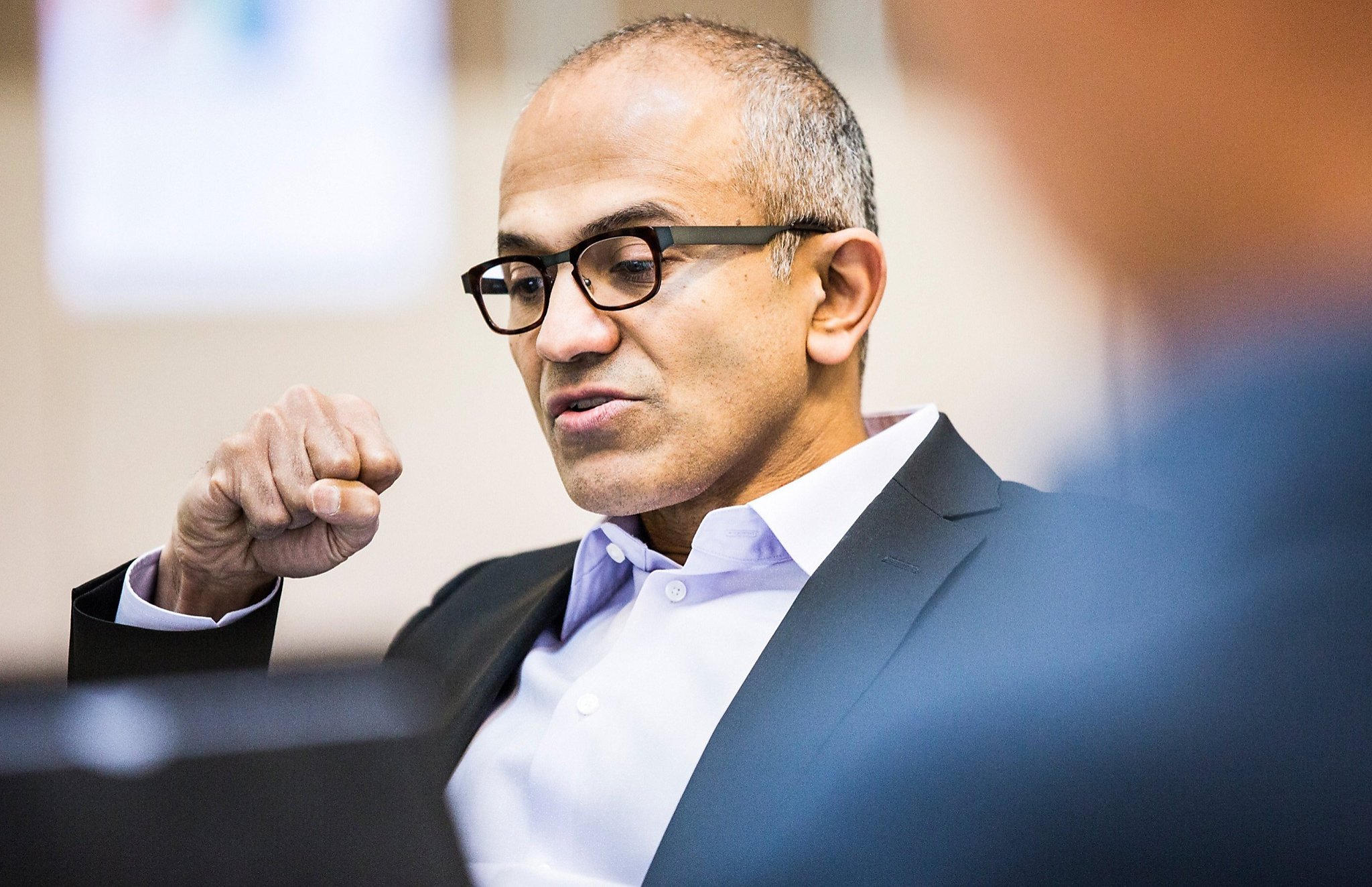 Microsoft CEO Satya Nadella Reaches For The Cloud Microsoft CEO Satya Nadella Reaches For The Cloud