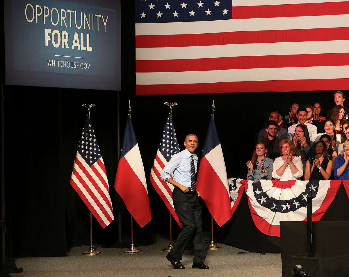 Obama leaves Austin after swing through Texas