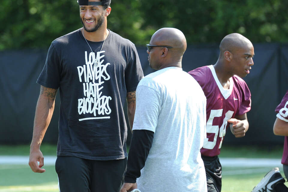 49ers QB Colin Kaepernick attends Grip It & Rip It camp