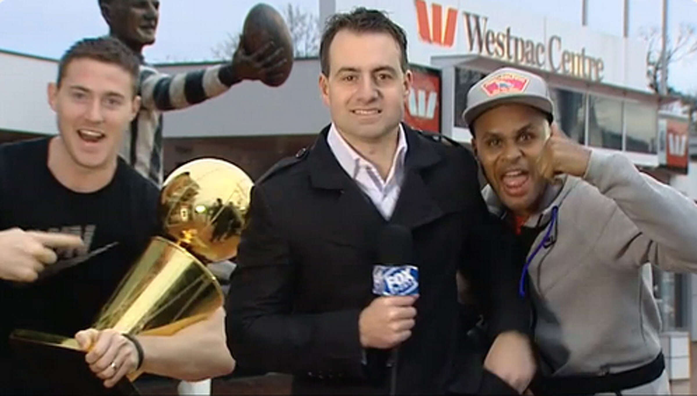 Spurs players surprise Australian reporter with live photobomb