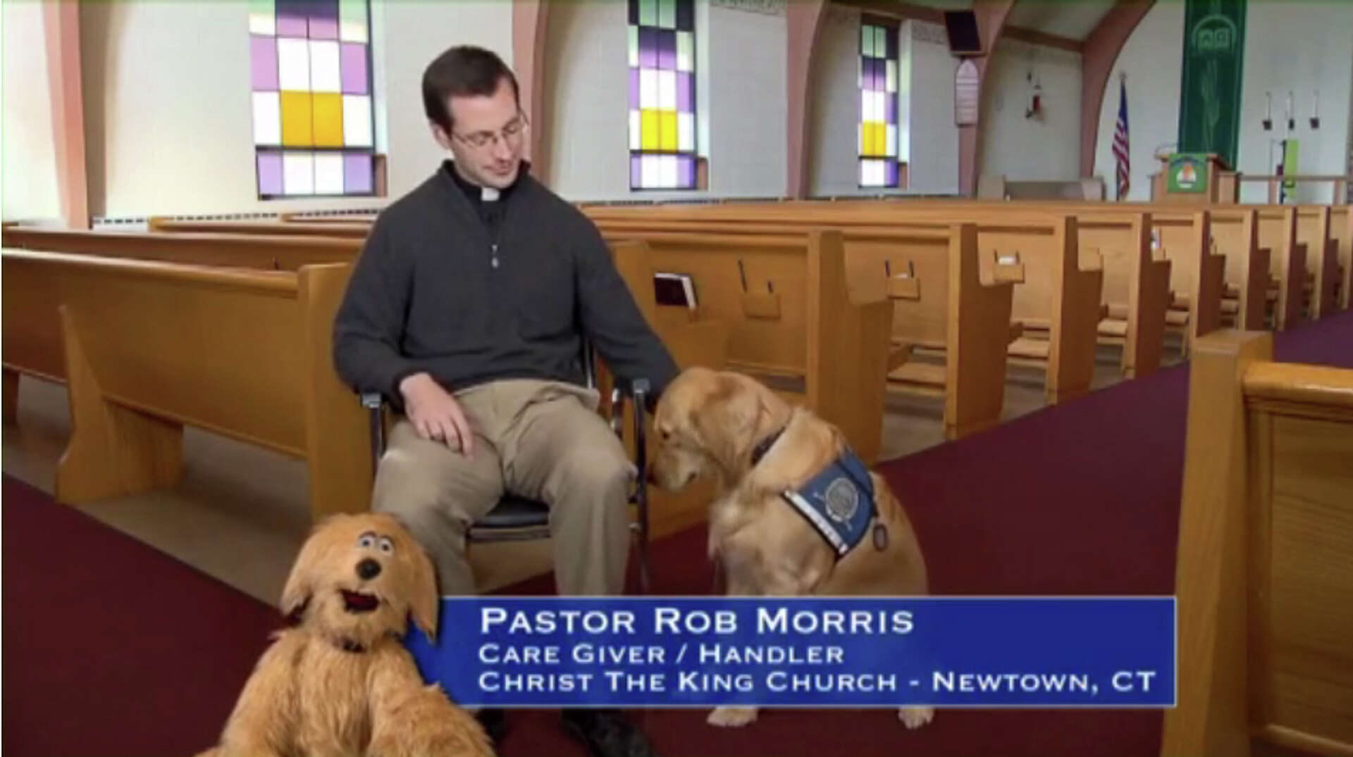 Bethel man wins Emmy for video on Newtown comfort dog