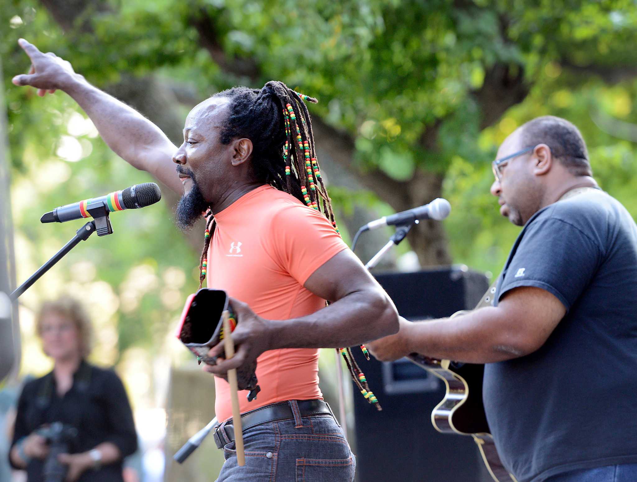 Reggae singer Mystic Bowie playing in Bridgeport
