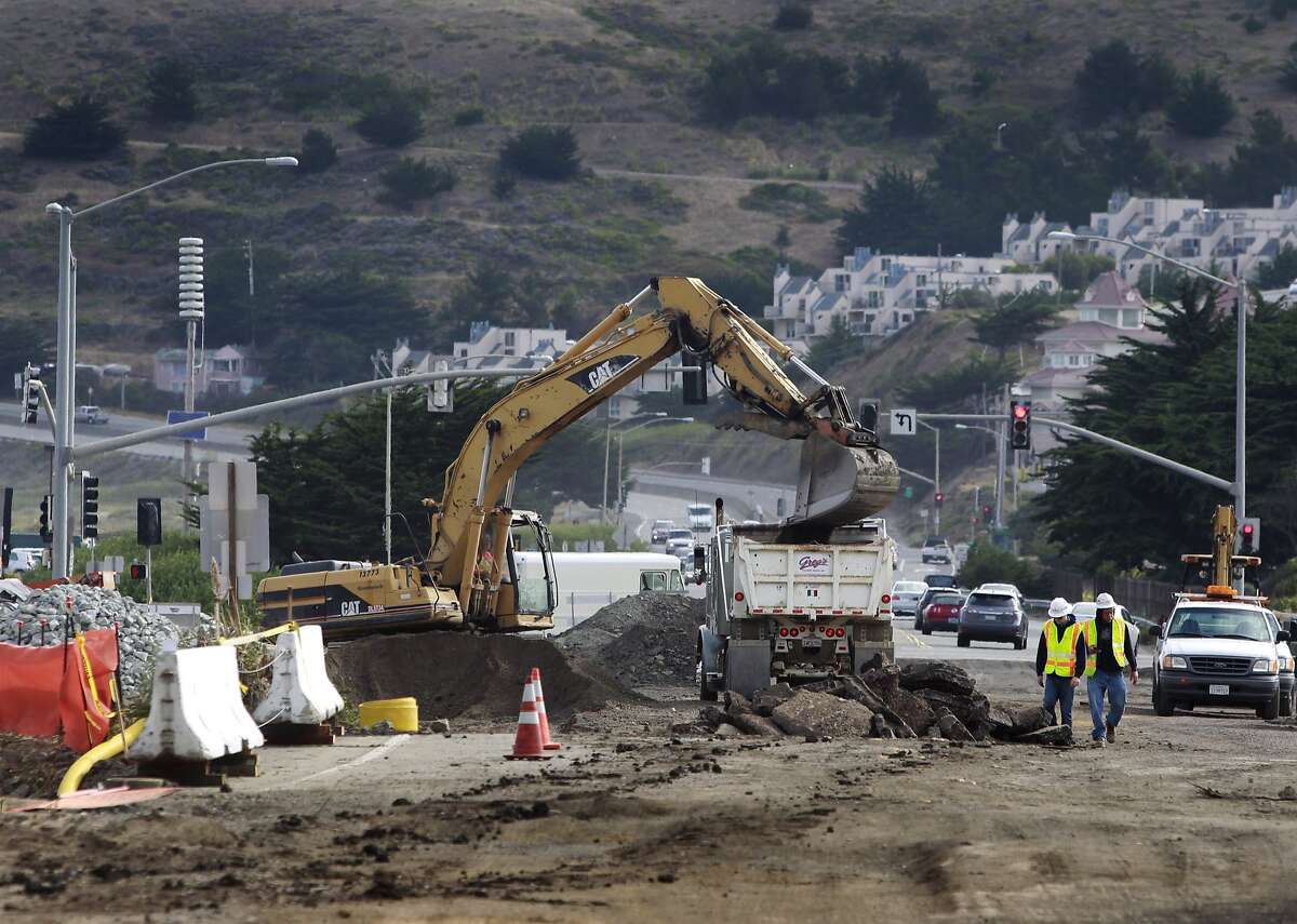 Demolition under way on Highway 1 bridge