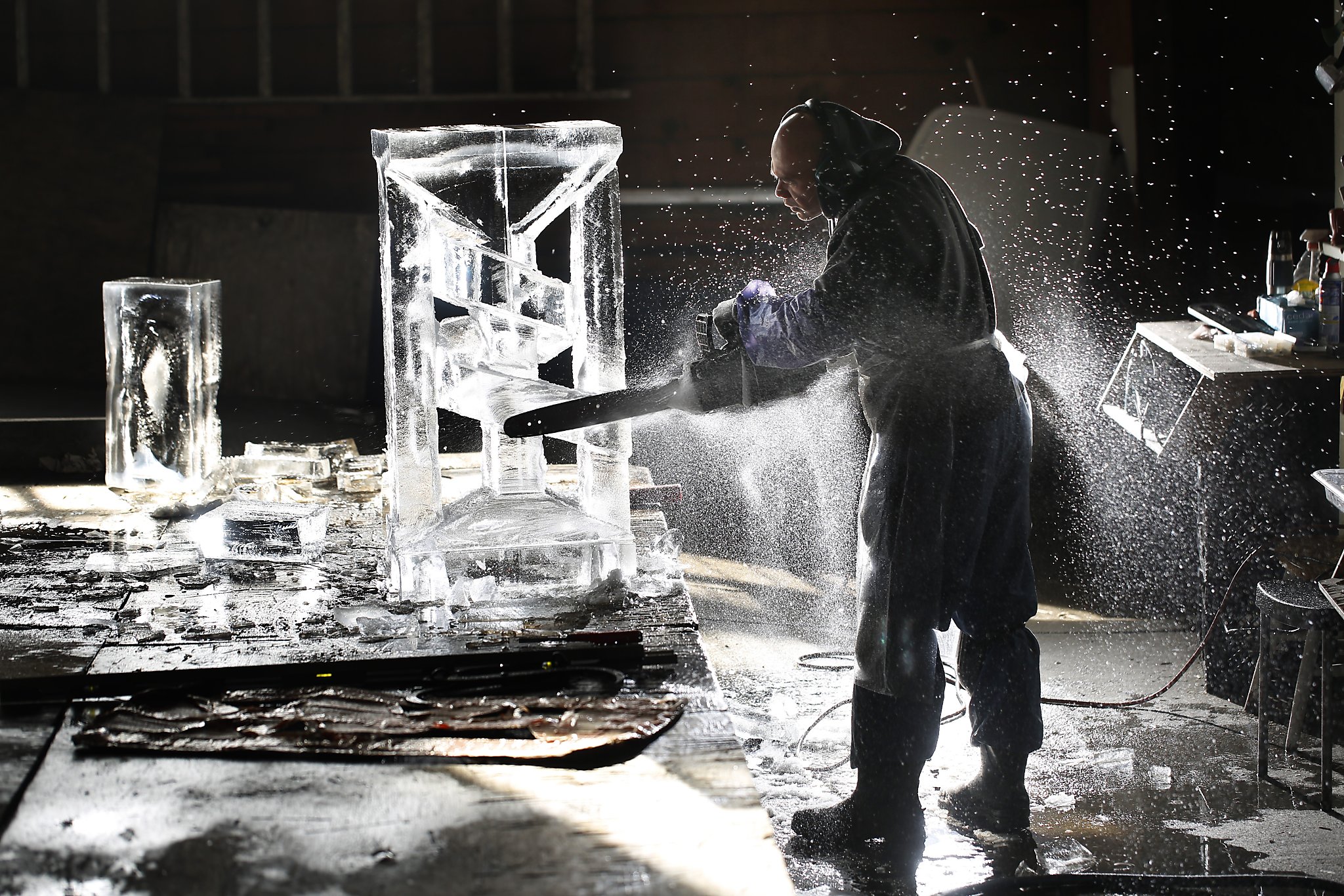 Ice sculptor's career lasts, even if creations don't
