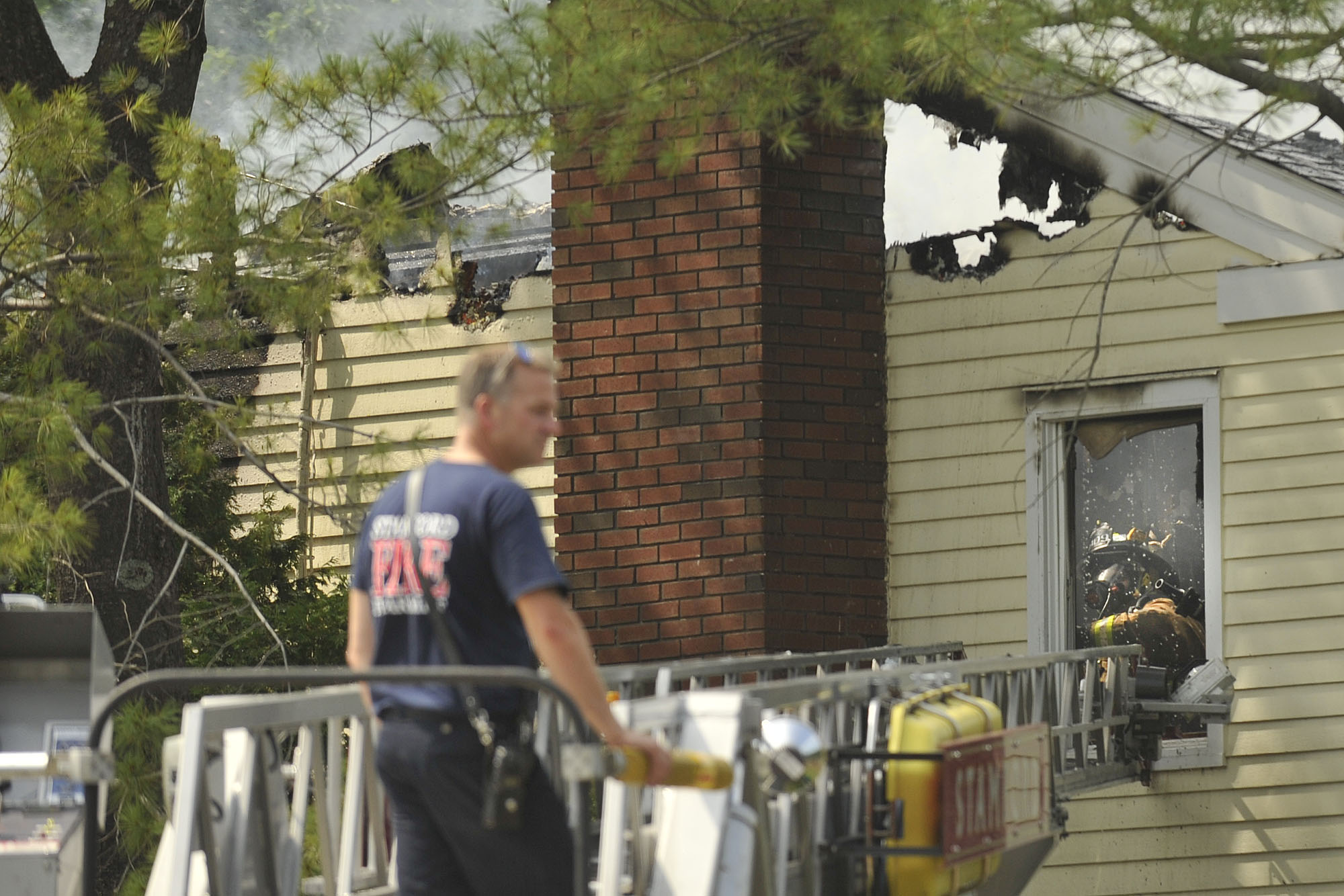 Fire badly damages Stamford home