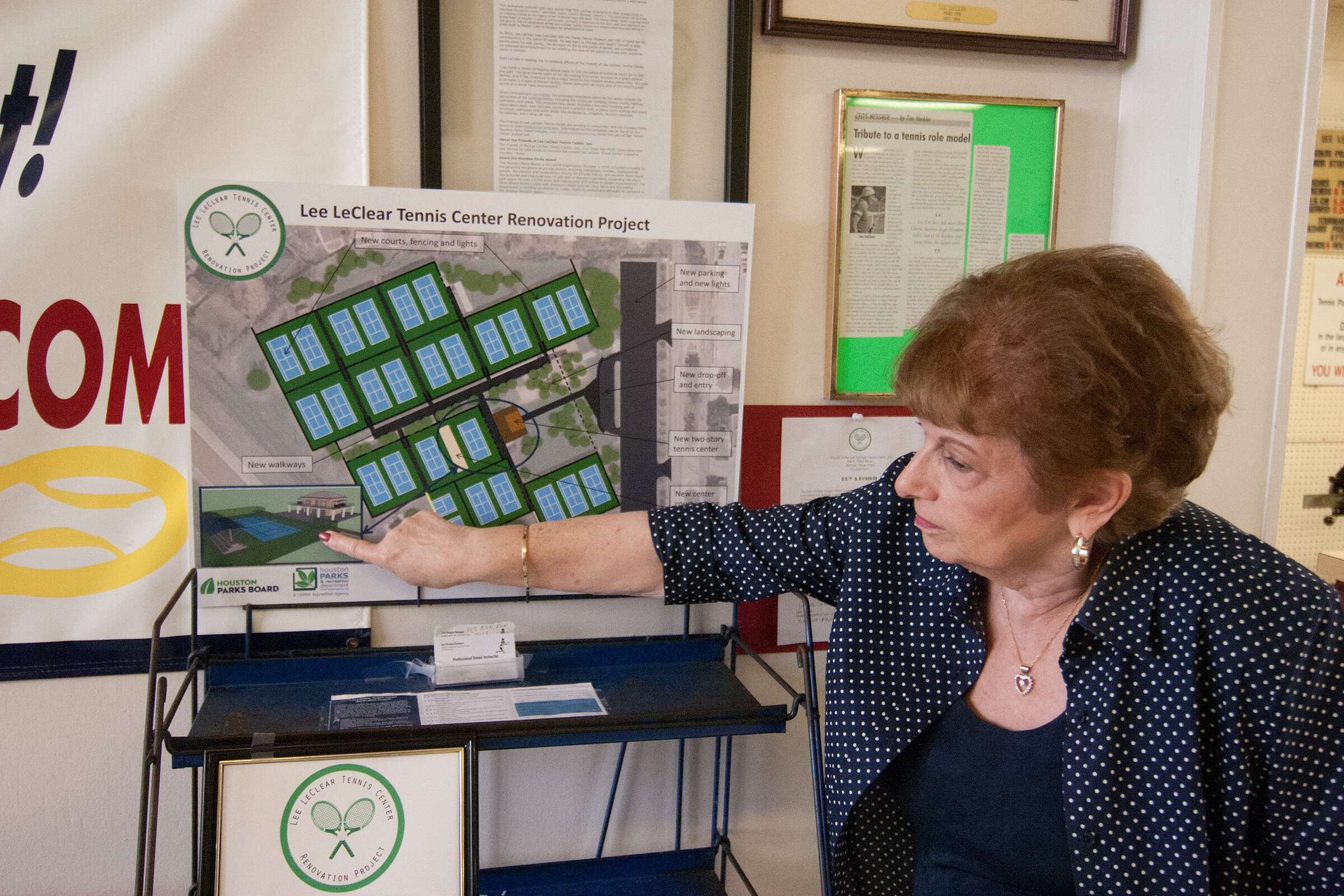 Tennis legend's widow leading fundraising effort for center renovation