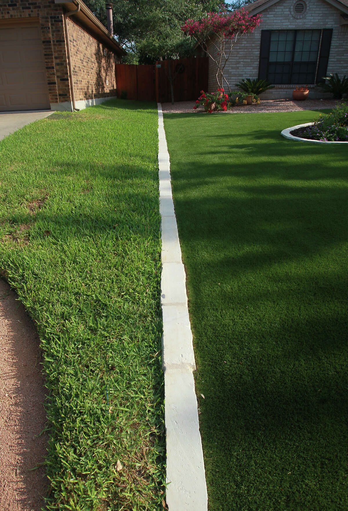 Artificial-turf lawn is one alternative during drought