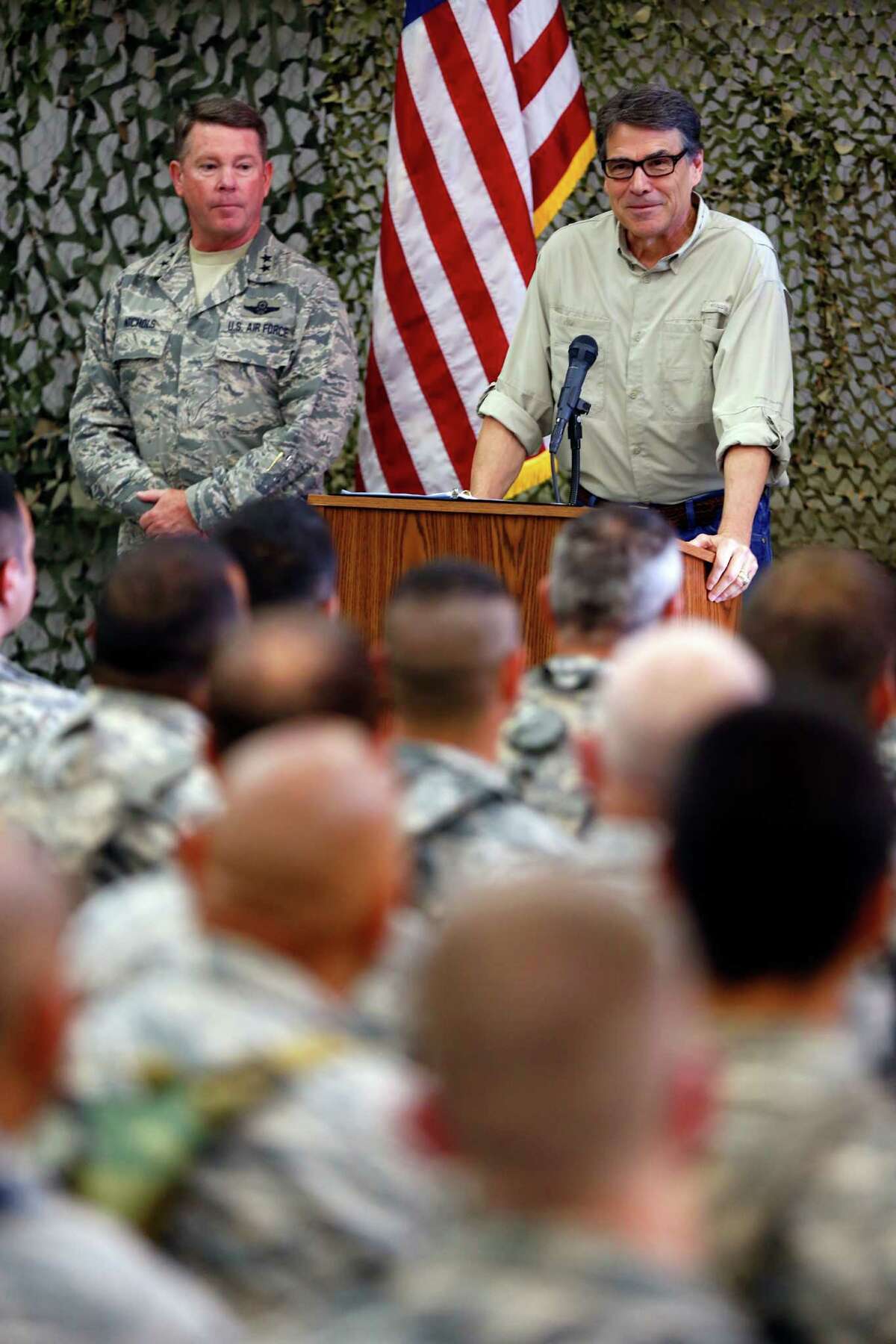 Perry gives Guard troops sendoff to border (w/video)