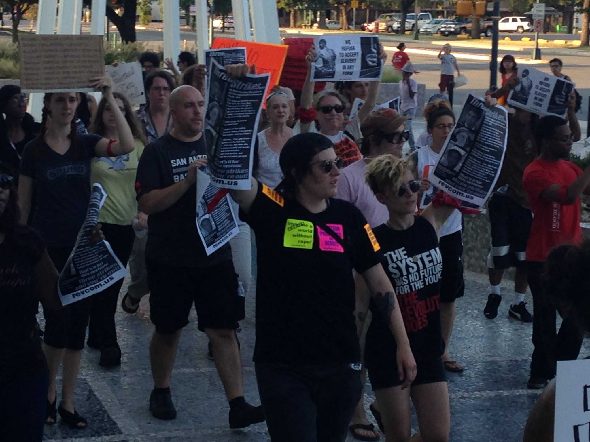 Local demonstrators protest police brutality