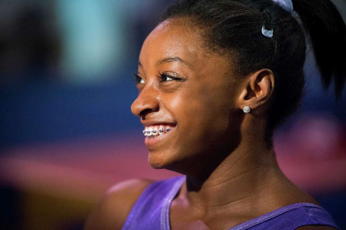 Spring gymnast Biles serious about having fun and winning at the same time