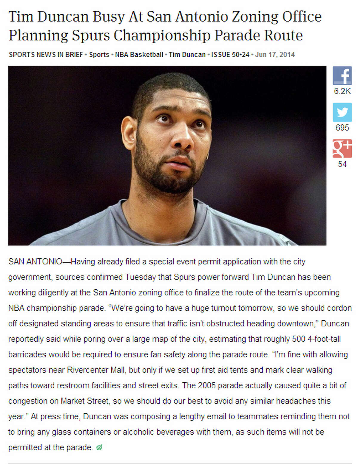 The Onion's fascination with Tim Duncan