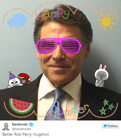 Gov. Rick Perry's mugshot goes viral