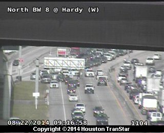 3-vehicle accident causing havoc on North Beltway 8