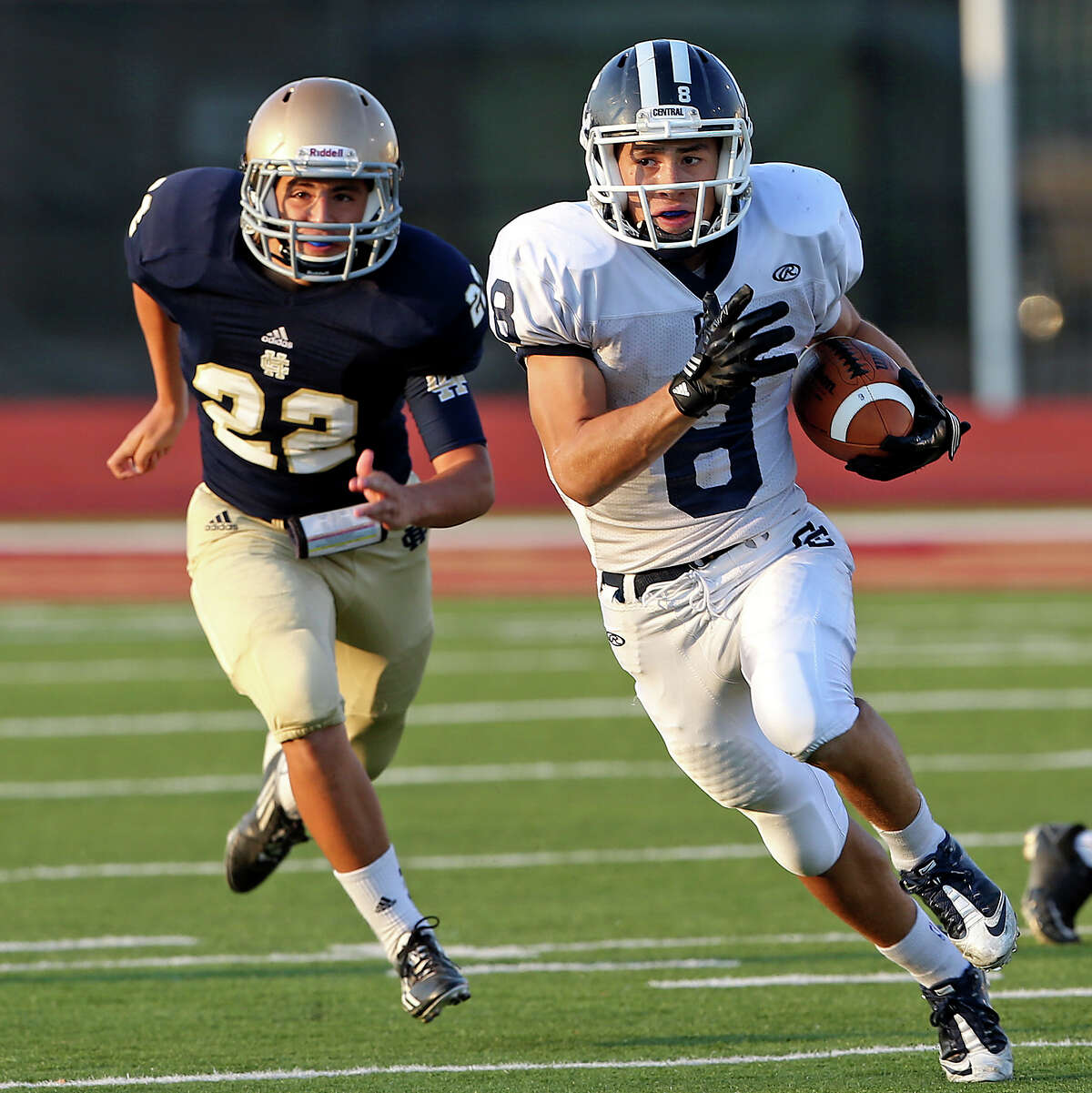 Central Texas high school football players enthusiastic post-game ...