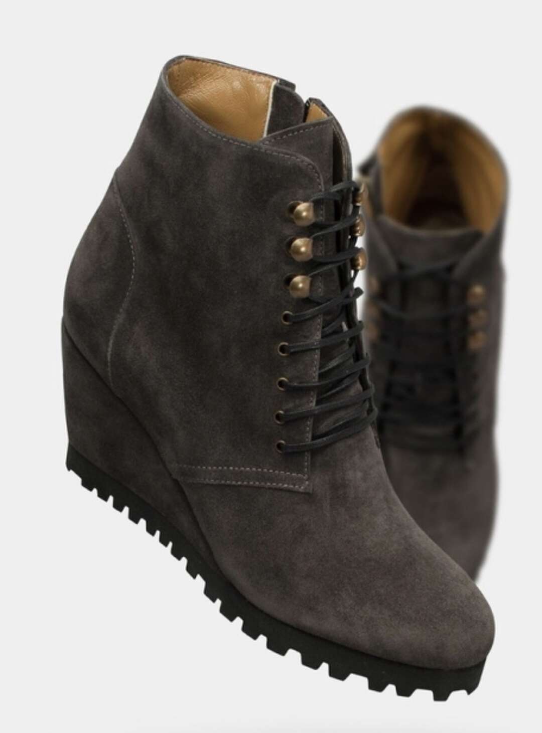 Welcome Bay Area’s mild fall with lace-up wedge booties