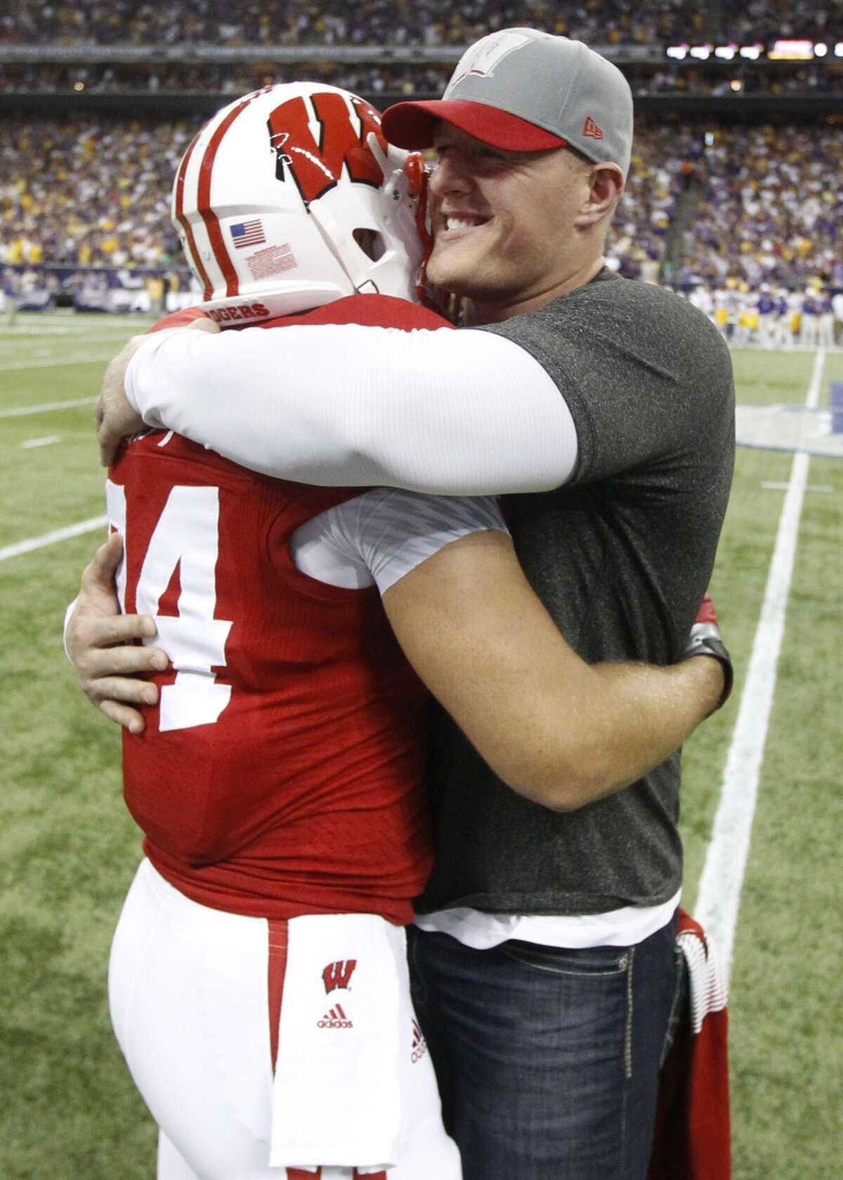 Texans star J.J. Watt takes in younger brother's Pro Day