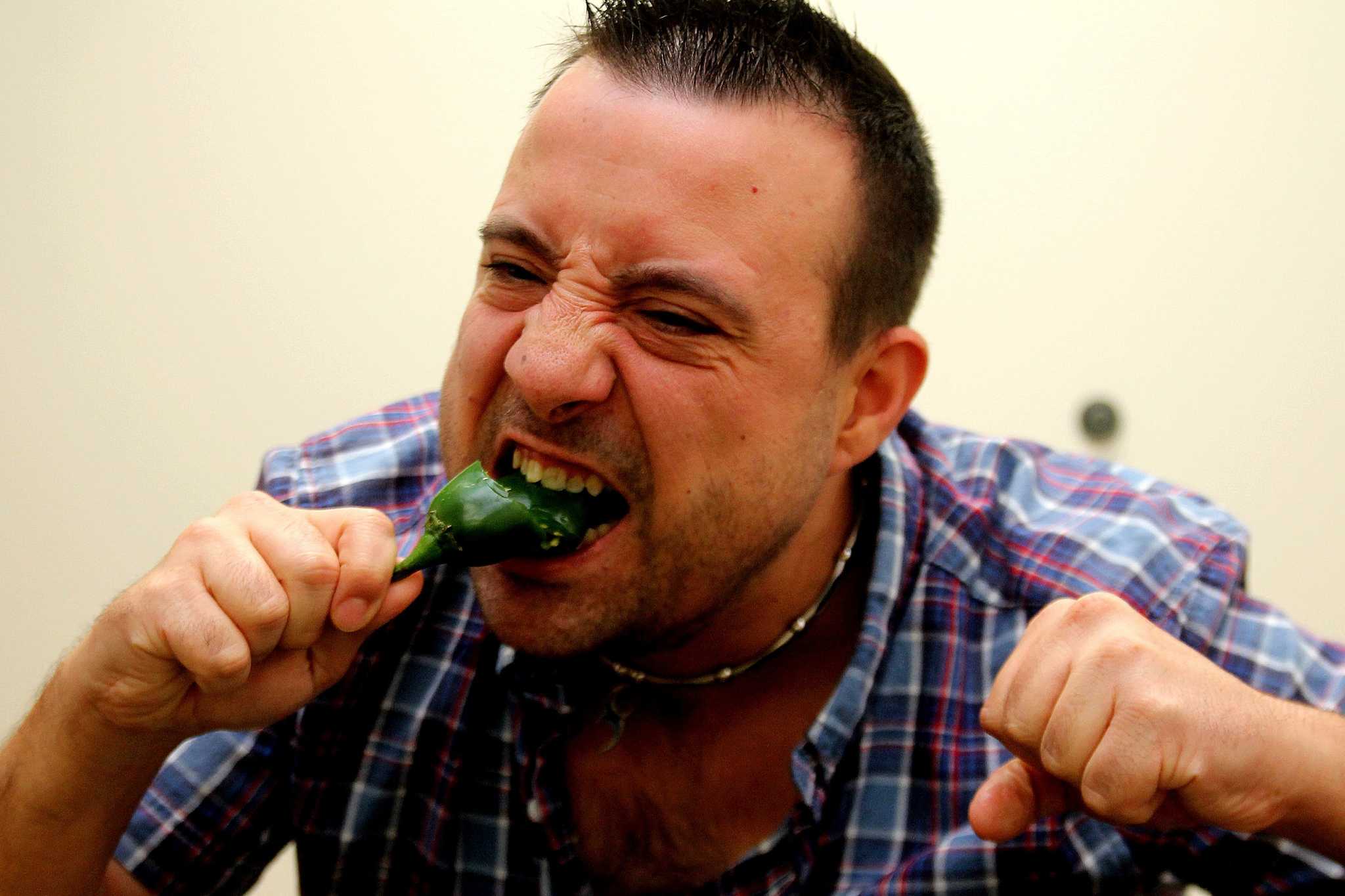 Heat is on as man preps for jalapeño-eating contest