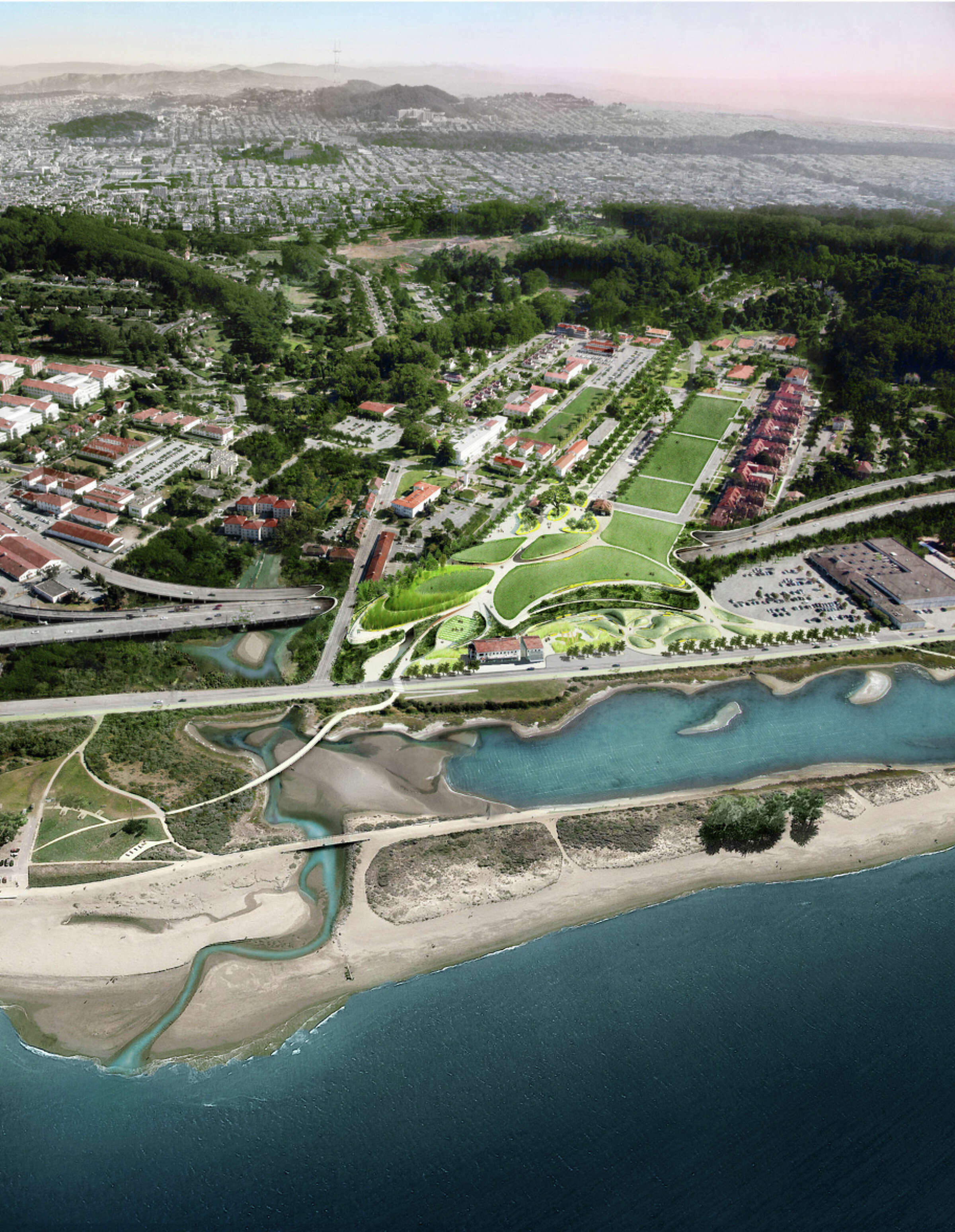 Commentary: 5 designs for park inside Presidio are all over map