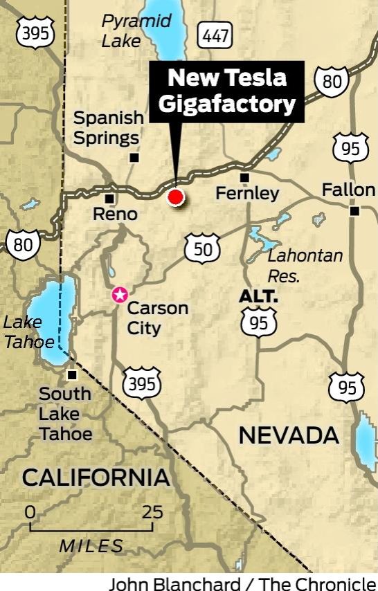 Tesla expected to bypass California for 'Gigafactory' in Nevada
