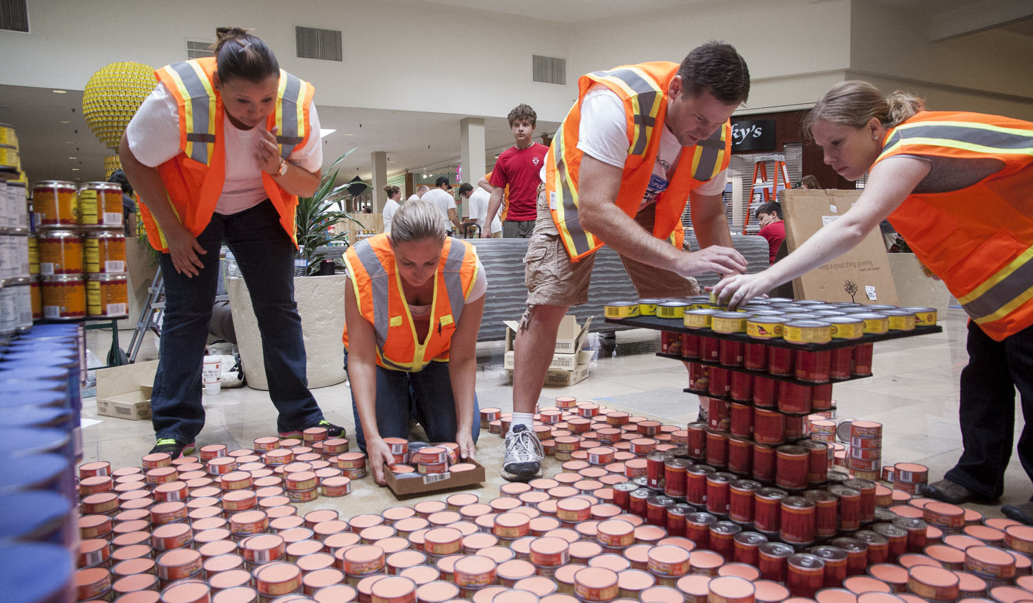 Canned goods become art at sculpture competition