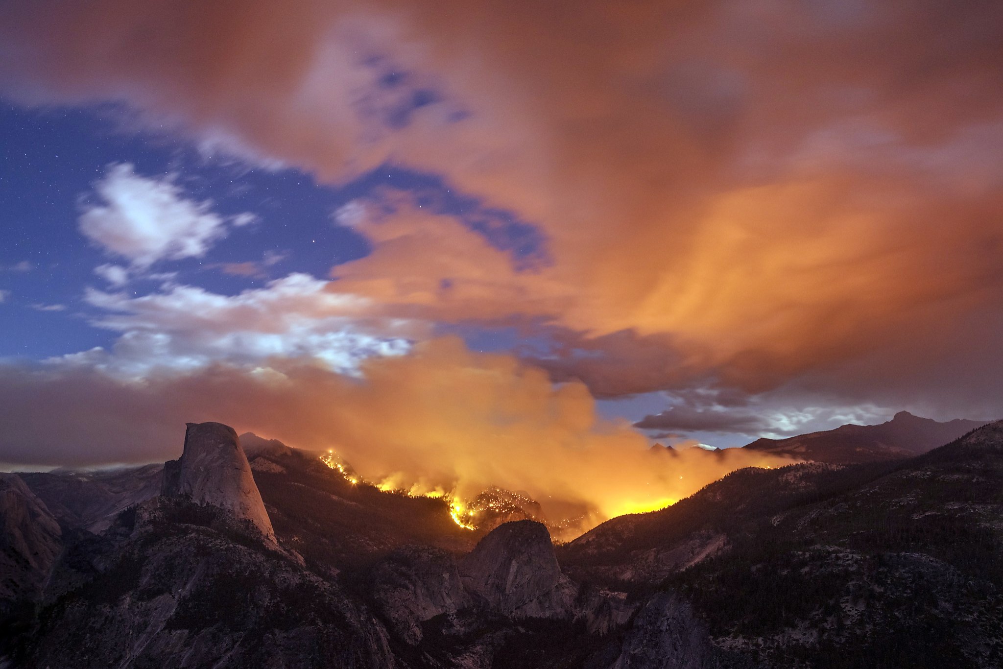 Yosemite fire near Half Dome forces airlifting of 85 people
