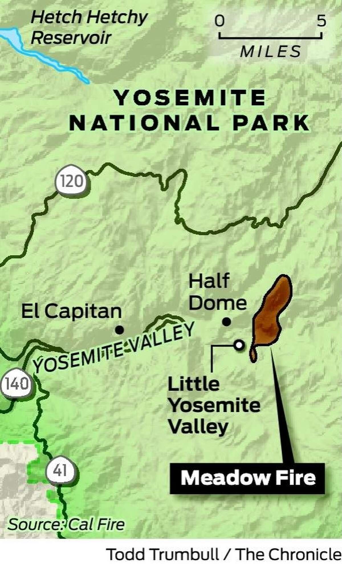 Yosemite fire near Half Dome forces airlifting of 85 people