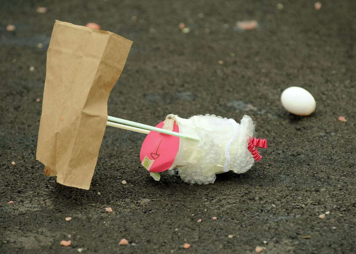 Dropping eggs in the name of science, with the help of firefighters