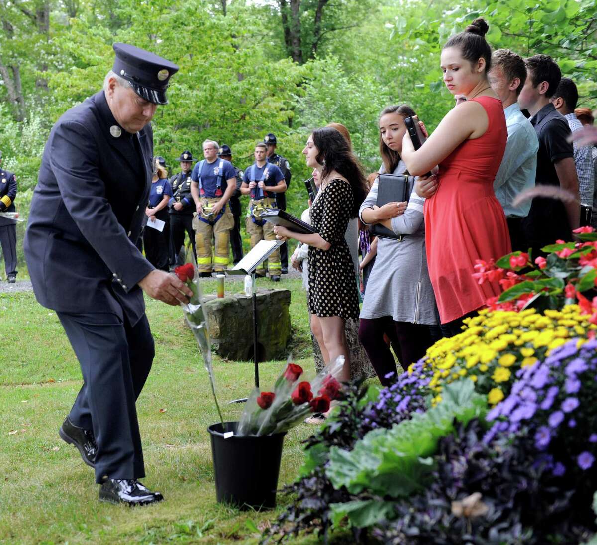 American flag trees inspire at 9/11 memorial service in Newtown