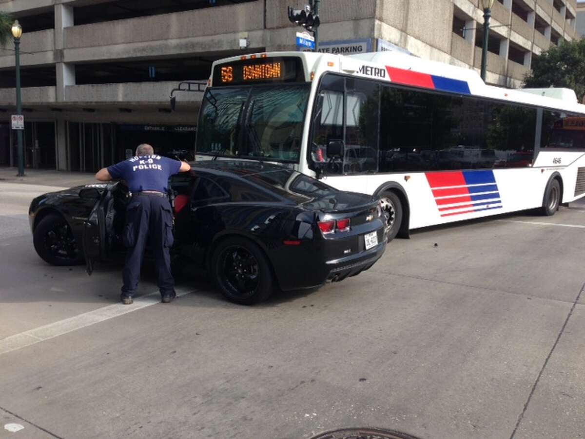 Metro bus crash in downtown Houston