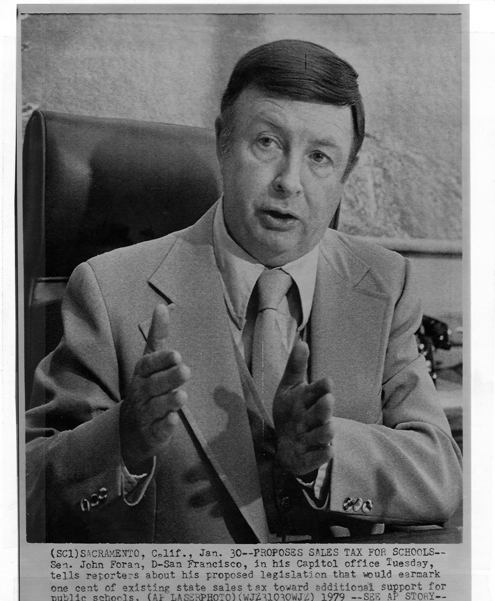 John Foran, longtime California legislator, dies