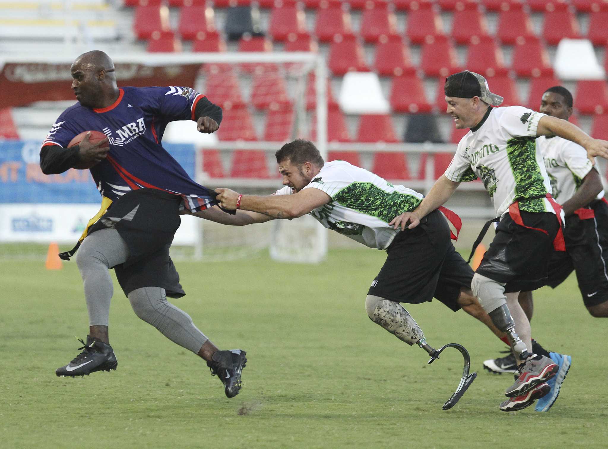 Wounded Warriors down former pros on gridiron