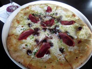 One great dish: smoked duck pizza at the Tasting Room
