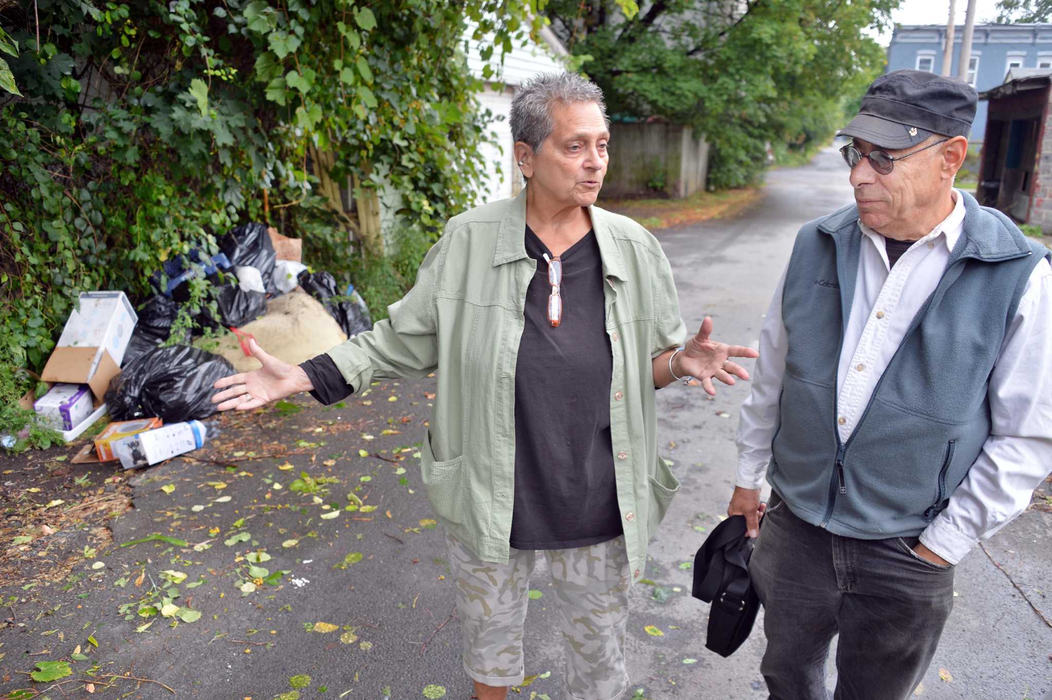 Troy and residents work on clearing trash