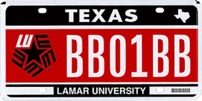 How to order your Lamar U license plate