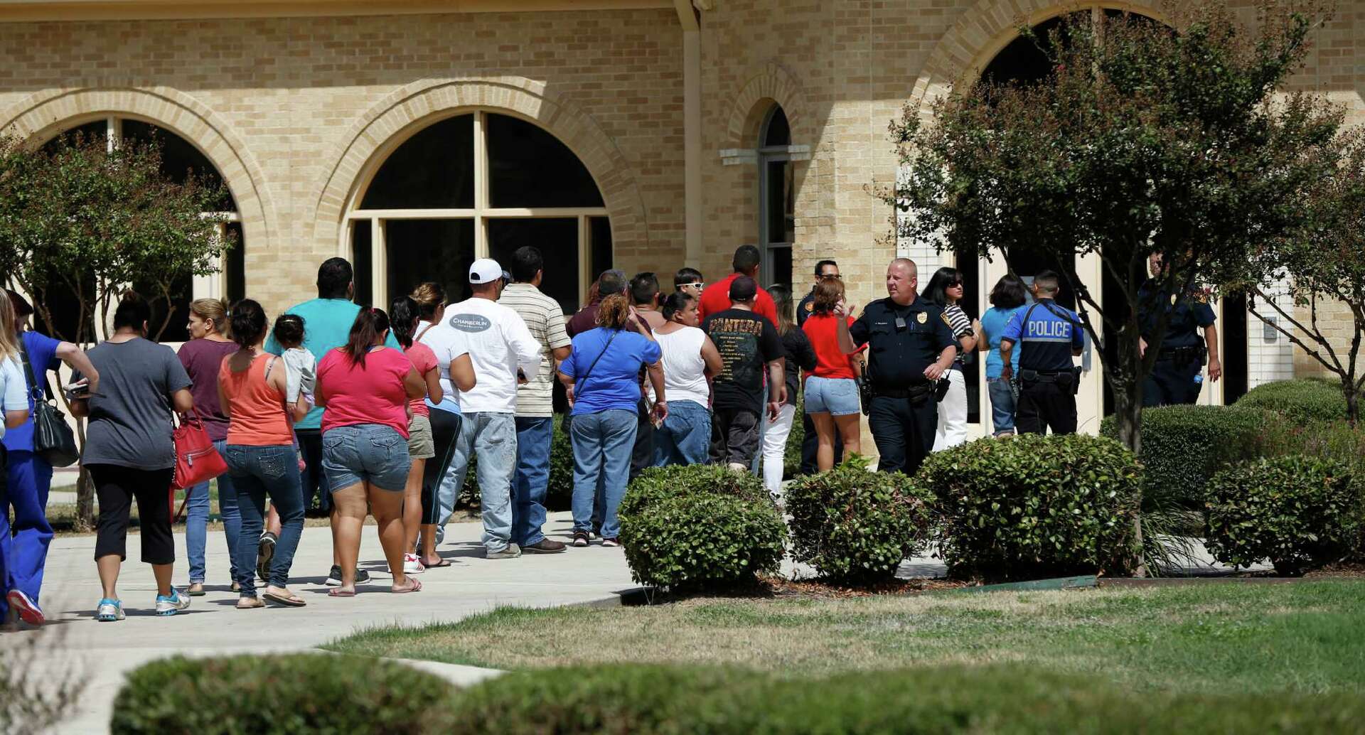 Middle school placed on lockdown after gun fired in classroom near ...