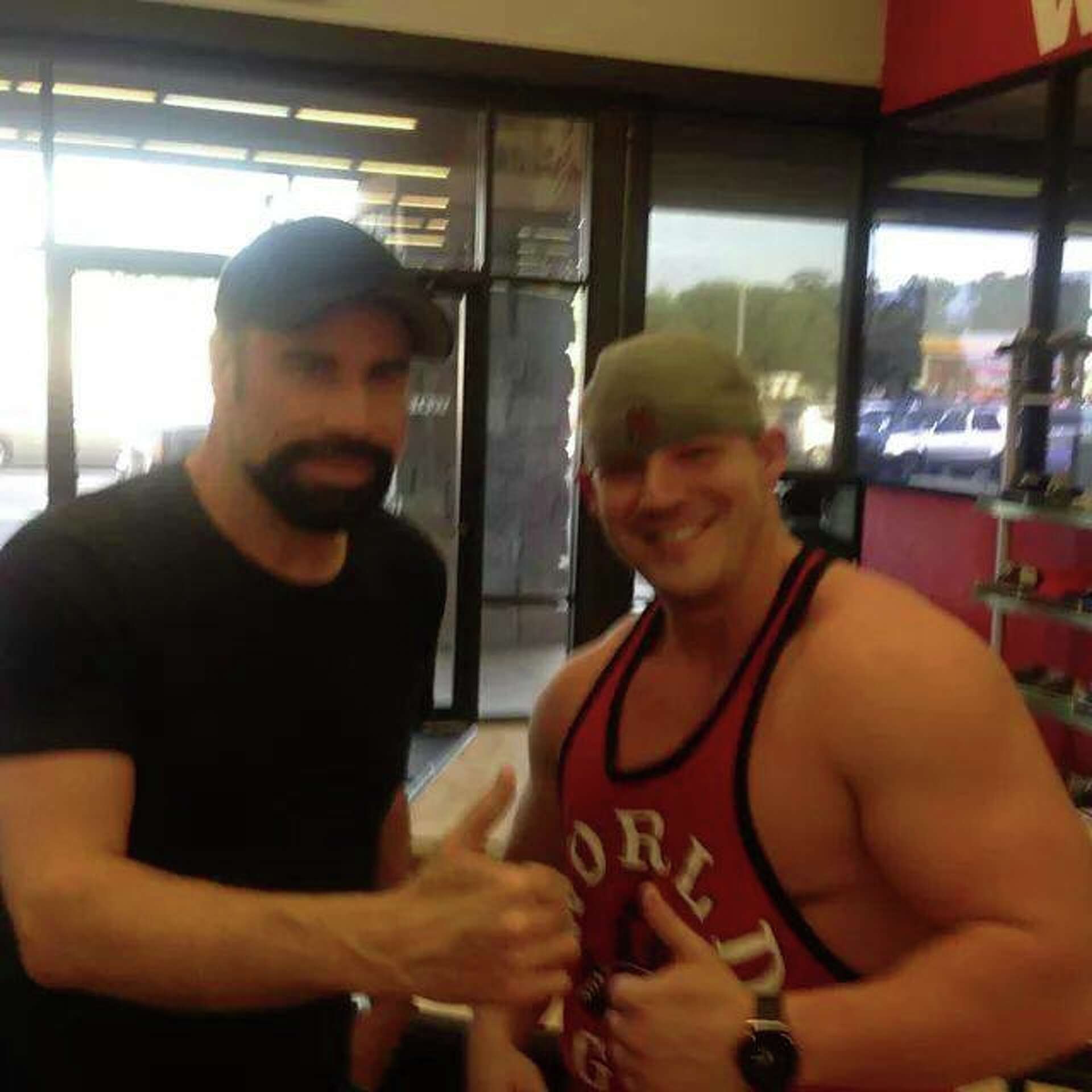 John Travolta tours Beaumont gym