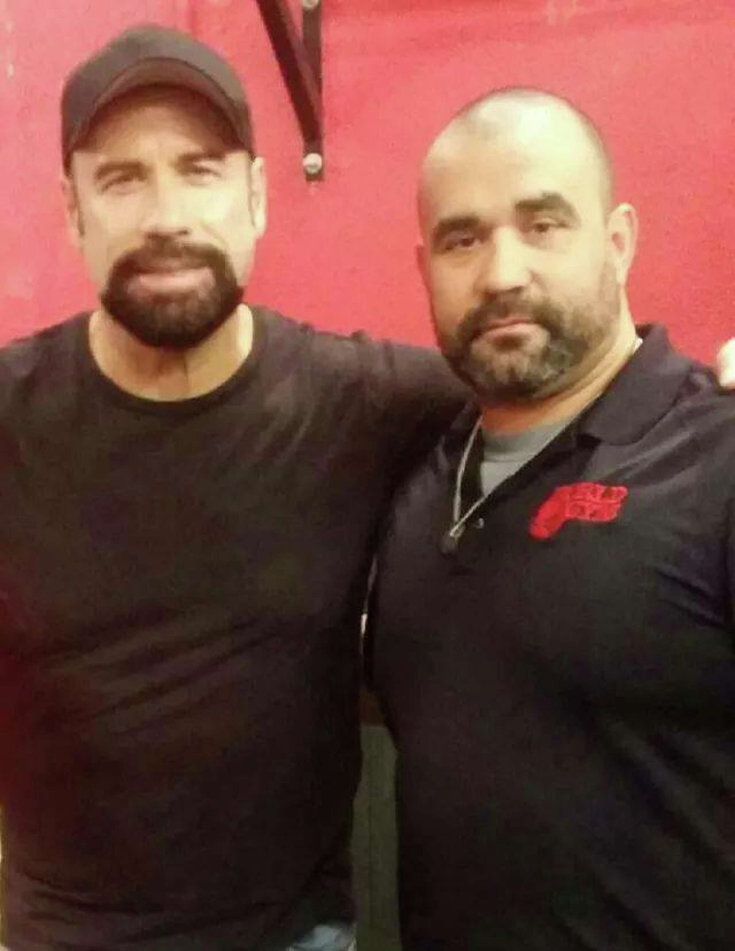 John Travolta tours Beaumont gym