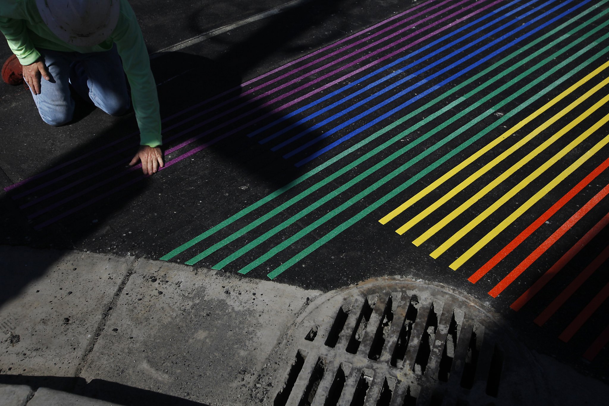 New rainbow crosswalks painted in San Francisco's Castro neighborhood