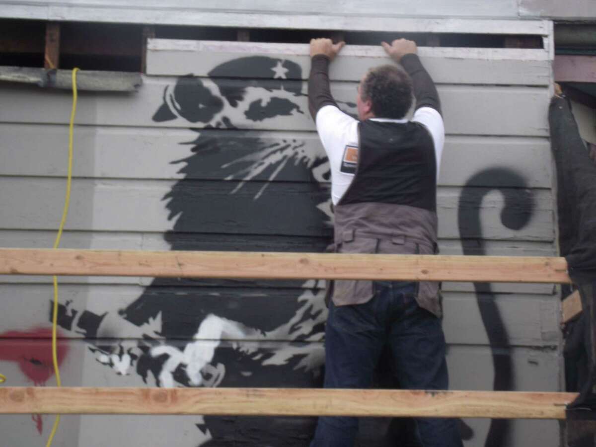 Spray-painted Banksy rat finds new audience in 'enemy territory’