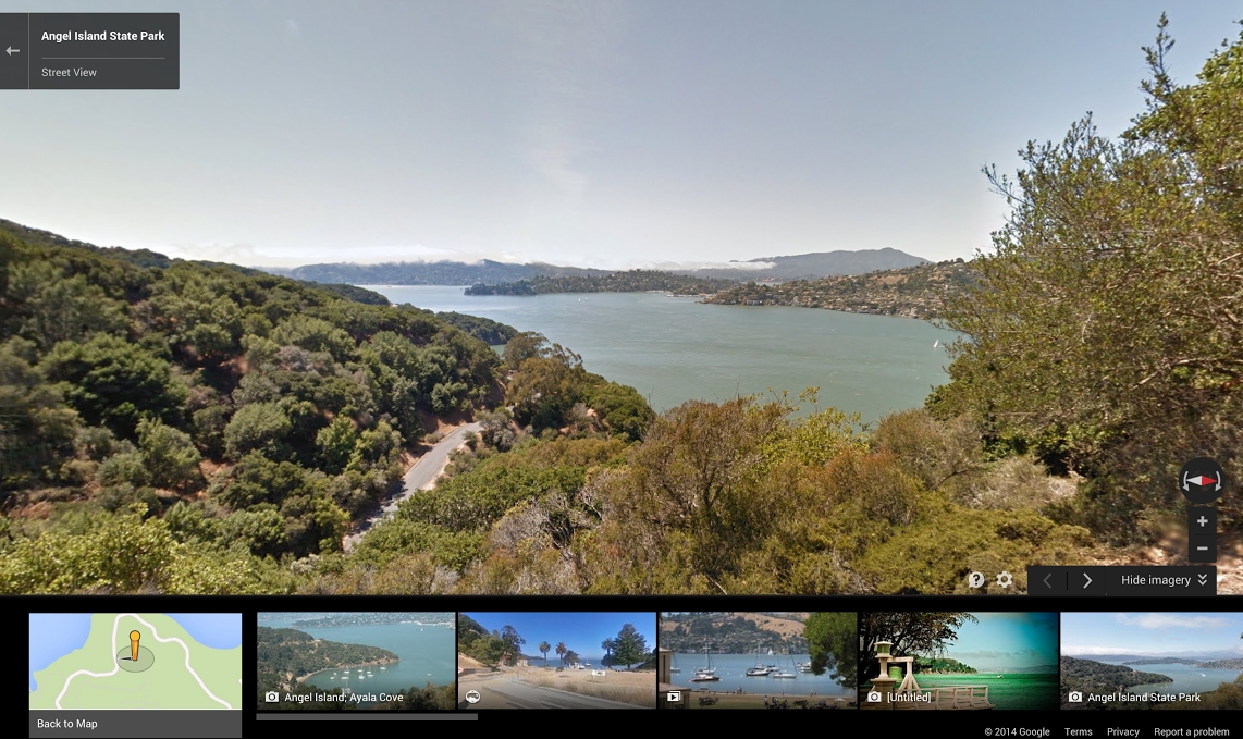 Google’s new Street Views: California trails and beaches