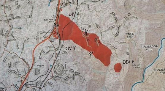 Firefighters make headway on blaze off I-80 near Auburn