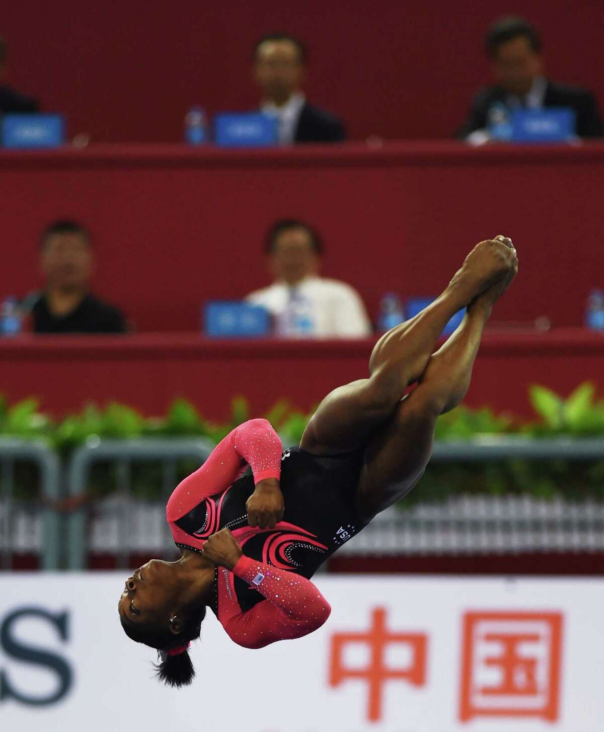 Simone Biles wins two more gold medals at world championships