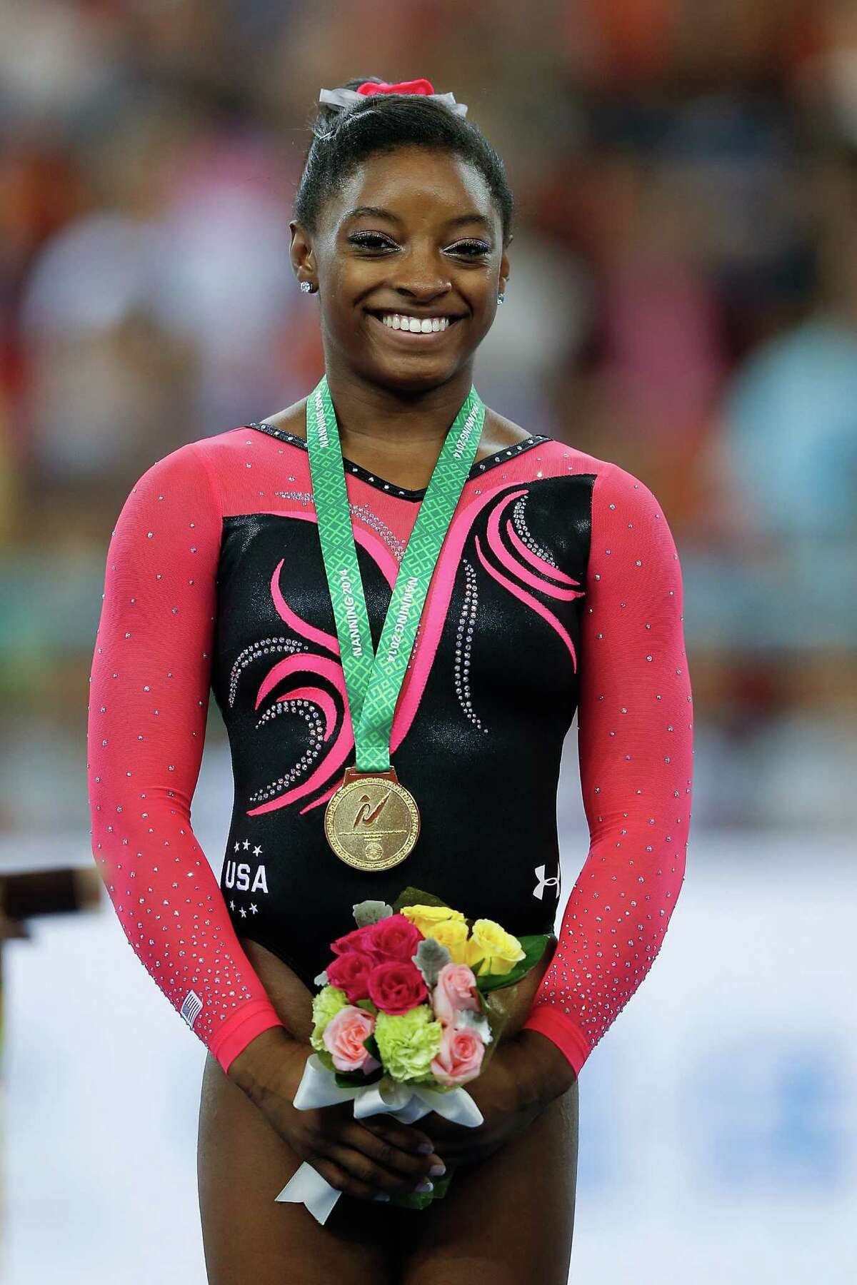 Simone Biles wins two more gold medals at world championships