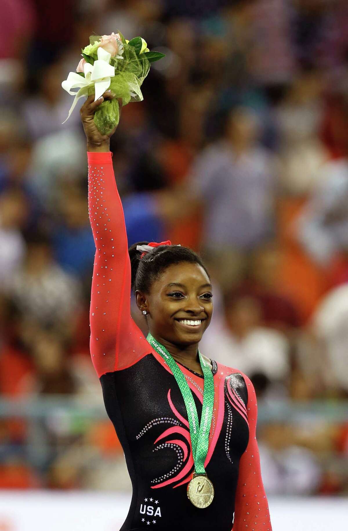Simone Biles wins two more gold medals at world championships